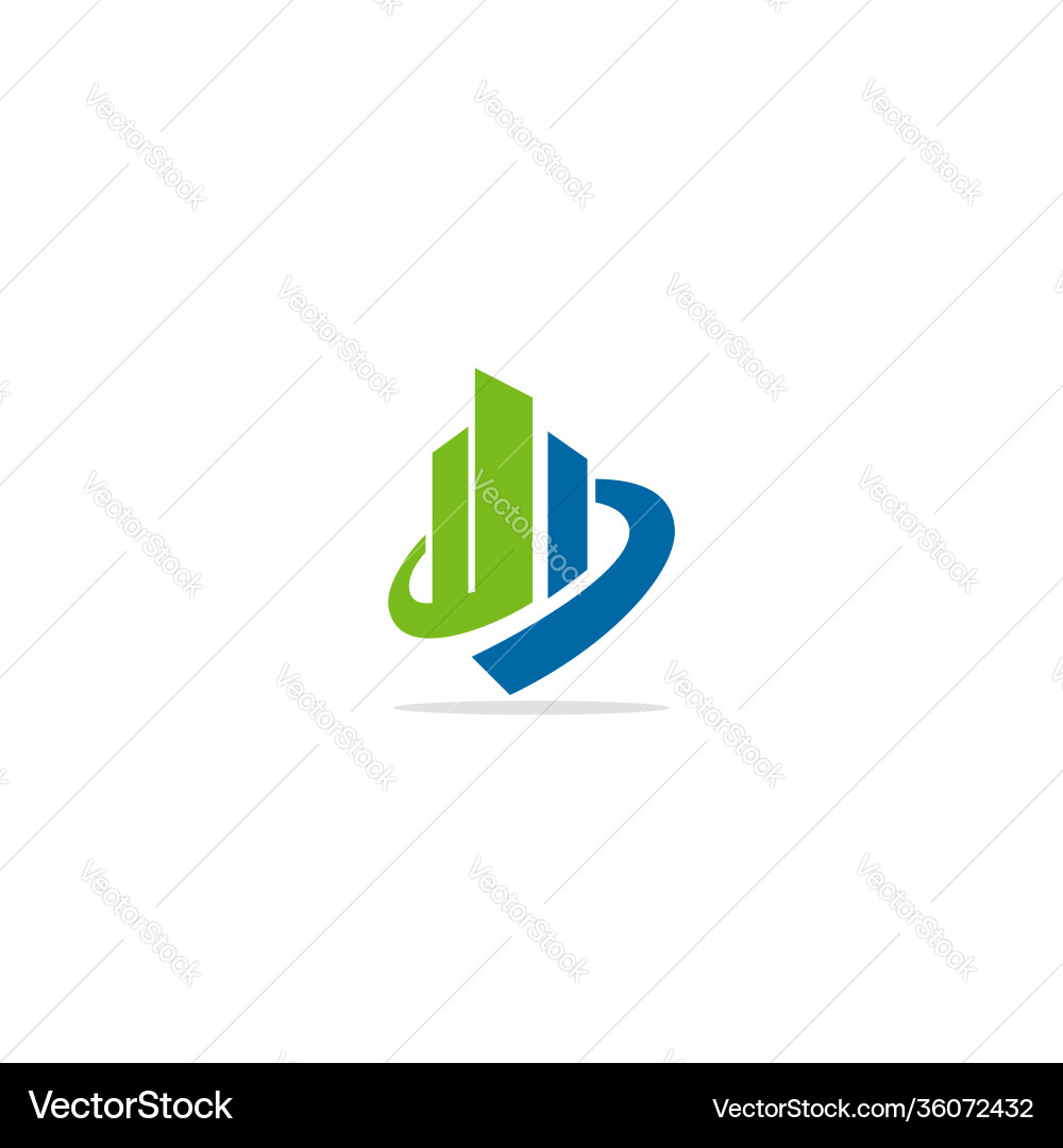 Abstract building company logo Royalty Free Vector Image