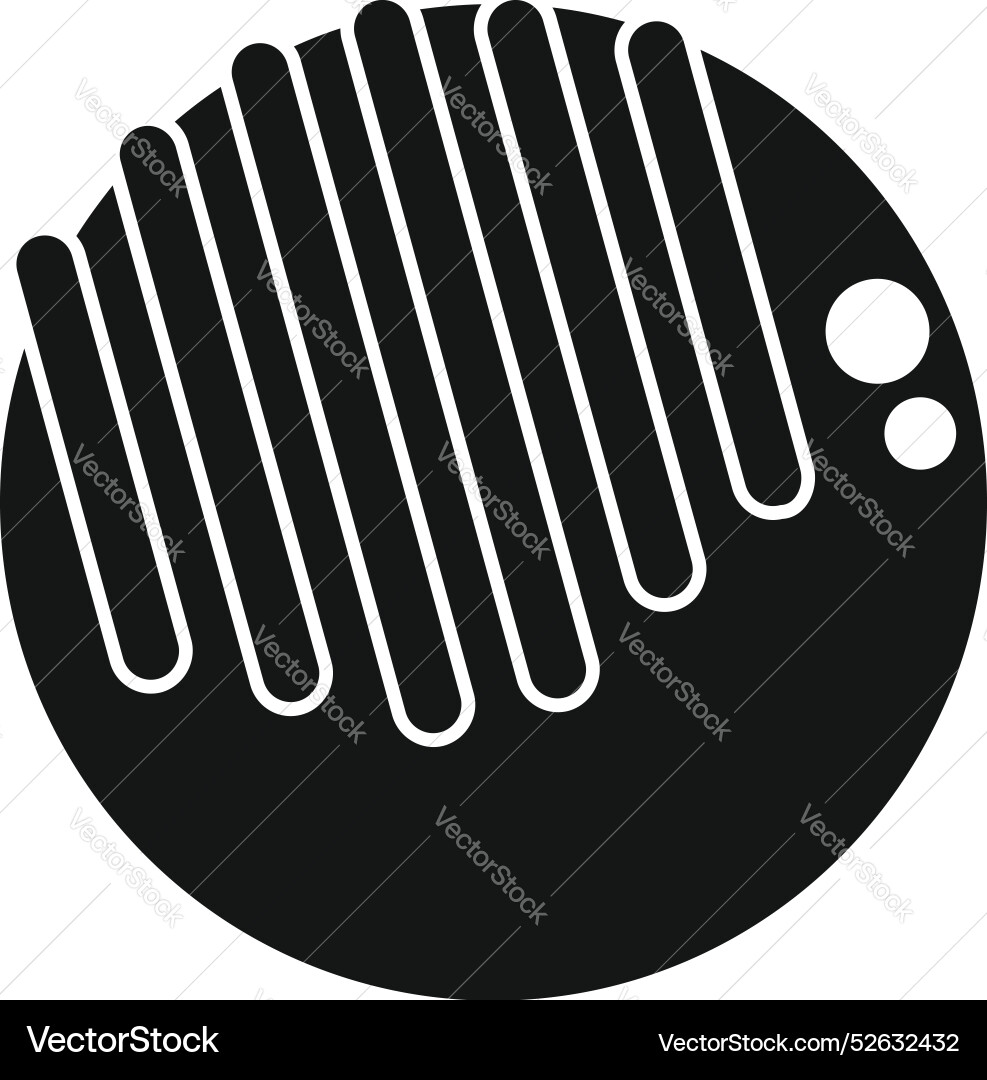 Black and white round striped abstract graphic Vector Image