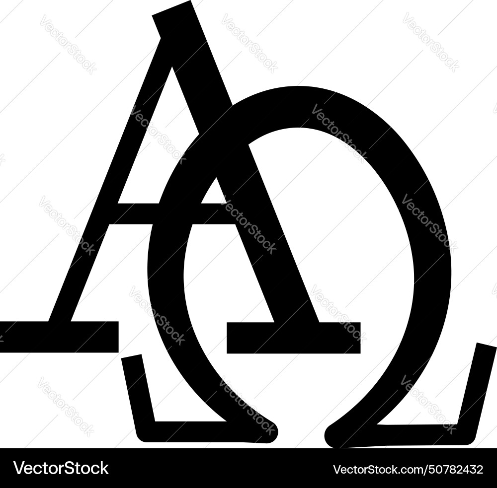 Connected a knowledge symbol spiritual omega alpha