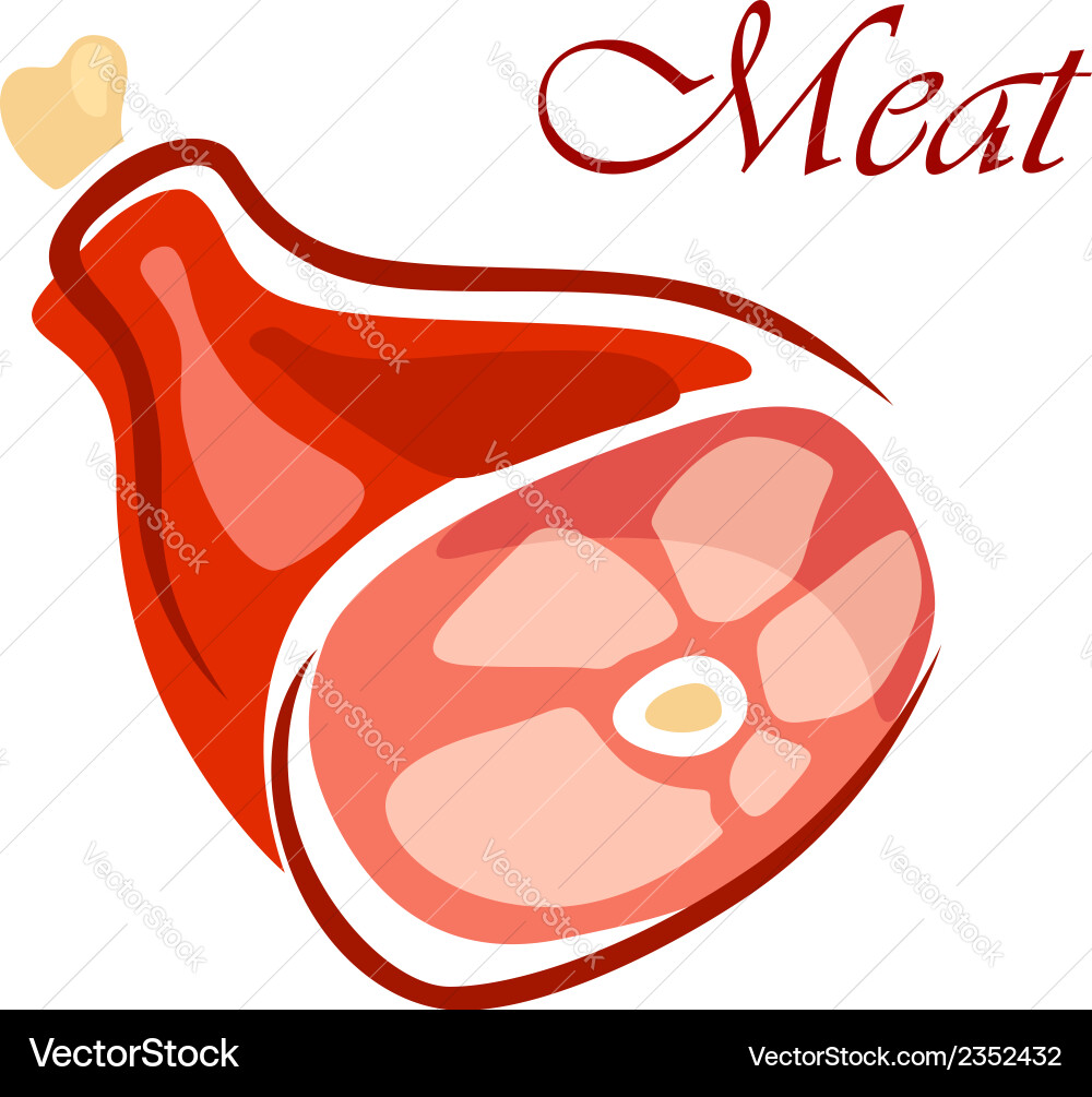 Fresh raw meat Royalty Free Vector Image - VectorStock