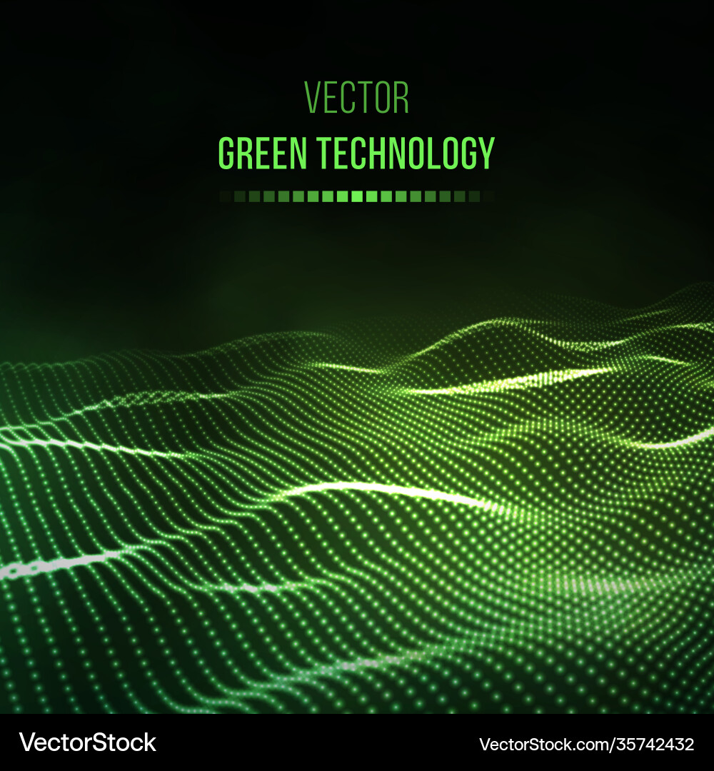 Green technology background energy Royalty Free Vector Image