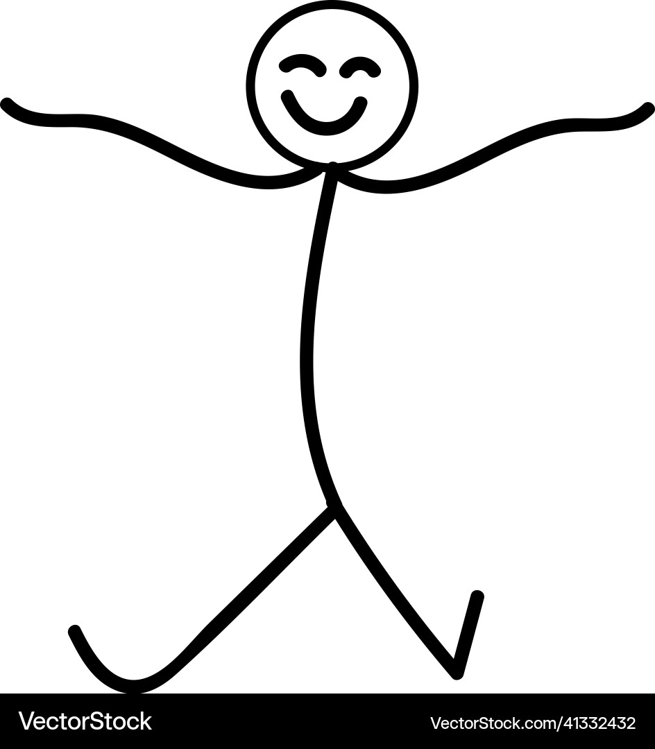 Happy Stick Figure