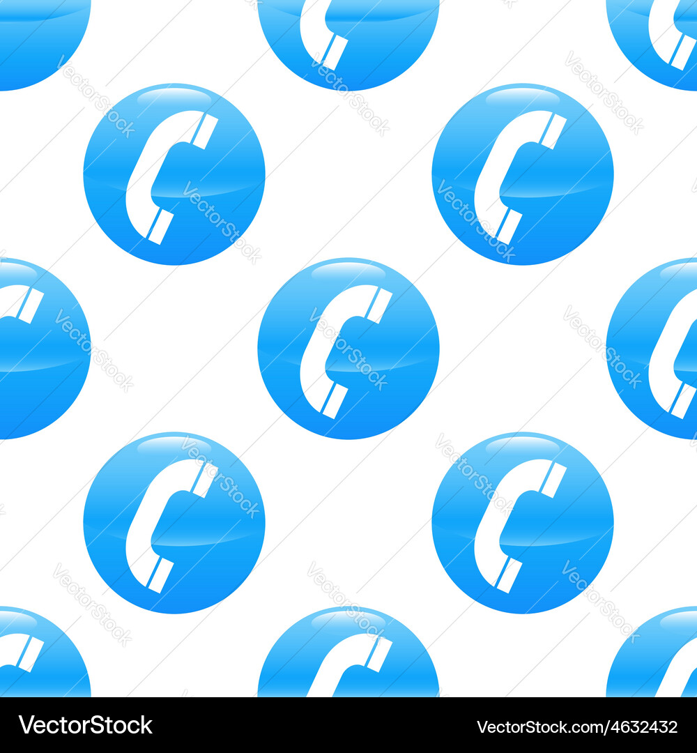 Phone receiver sign pattern Royalty Free Vector Image