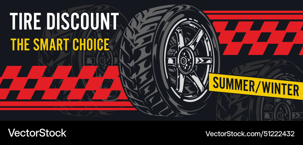 Replacing car tires sticker colorful Royalty Free Vector