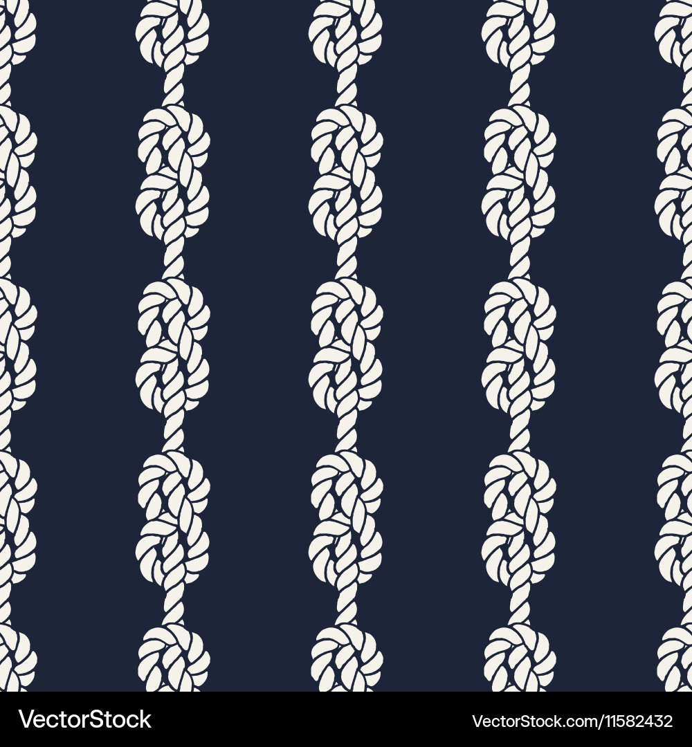 Seamless nautical rope pattern - figure 8 knots Vector Image