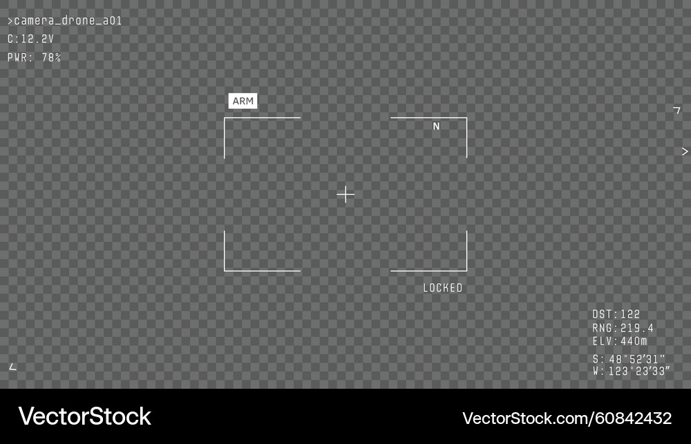 War Drone Camera Viewfinder Overlay – Royalty-Free Vector | VectorStock