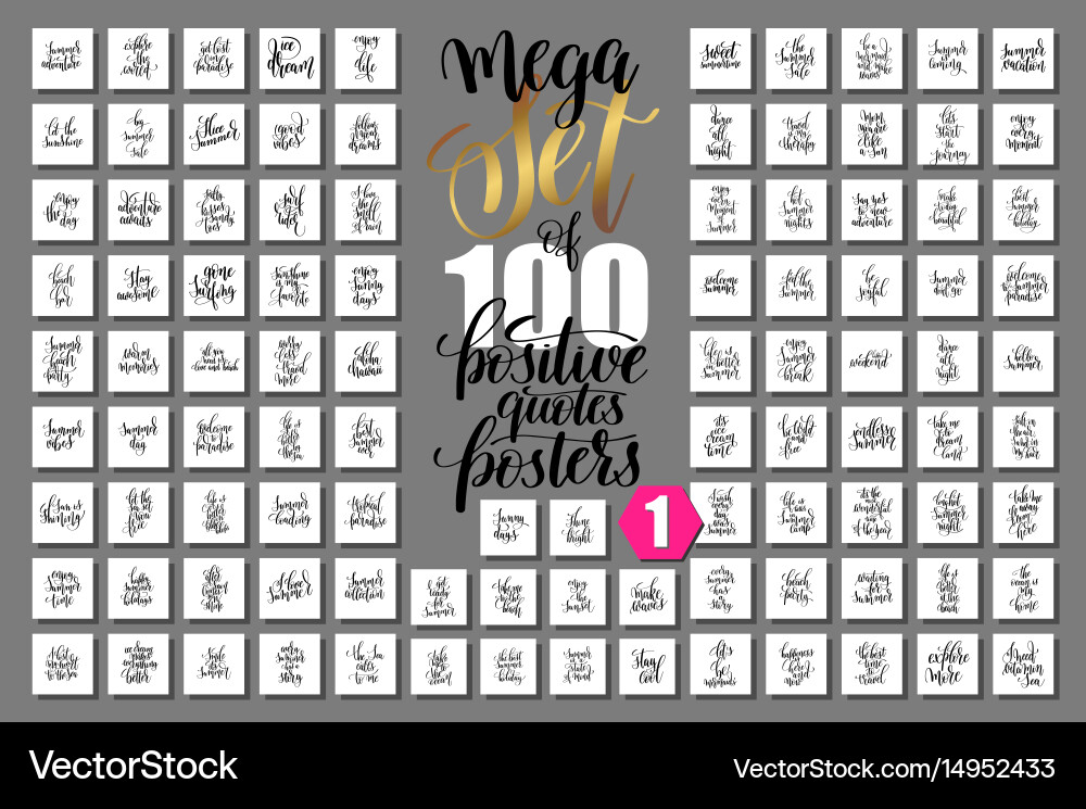 100 Positive Quotes Posters - Motivation & Inspira