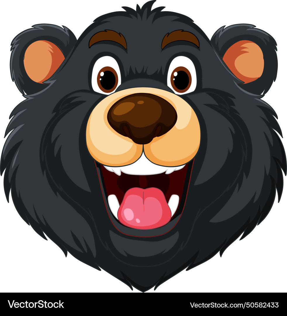 A happy bears face Royalty Free Vector Image - VectorStock