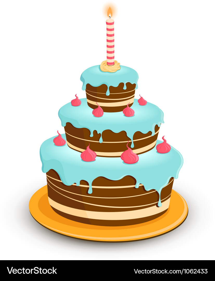 Birthday cake Royalty Free Vector Image - VectorStock