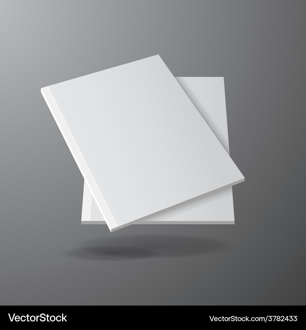 Blank empty magazine template Royalty Free Vector Image
