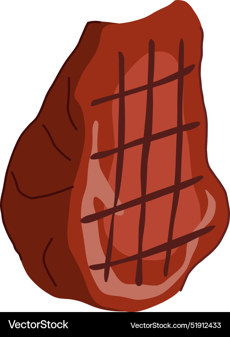 Cook steak grill cartoon Royalty Free Vector Image