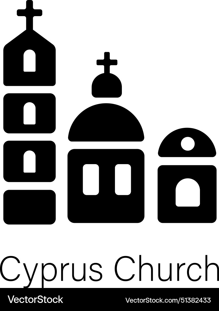 Cyprus church Royalty Free Vector Image - VectorStock