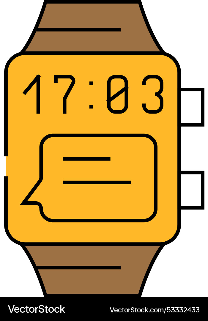 Digital watch icon color Royalty Free Vector Image