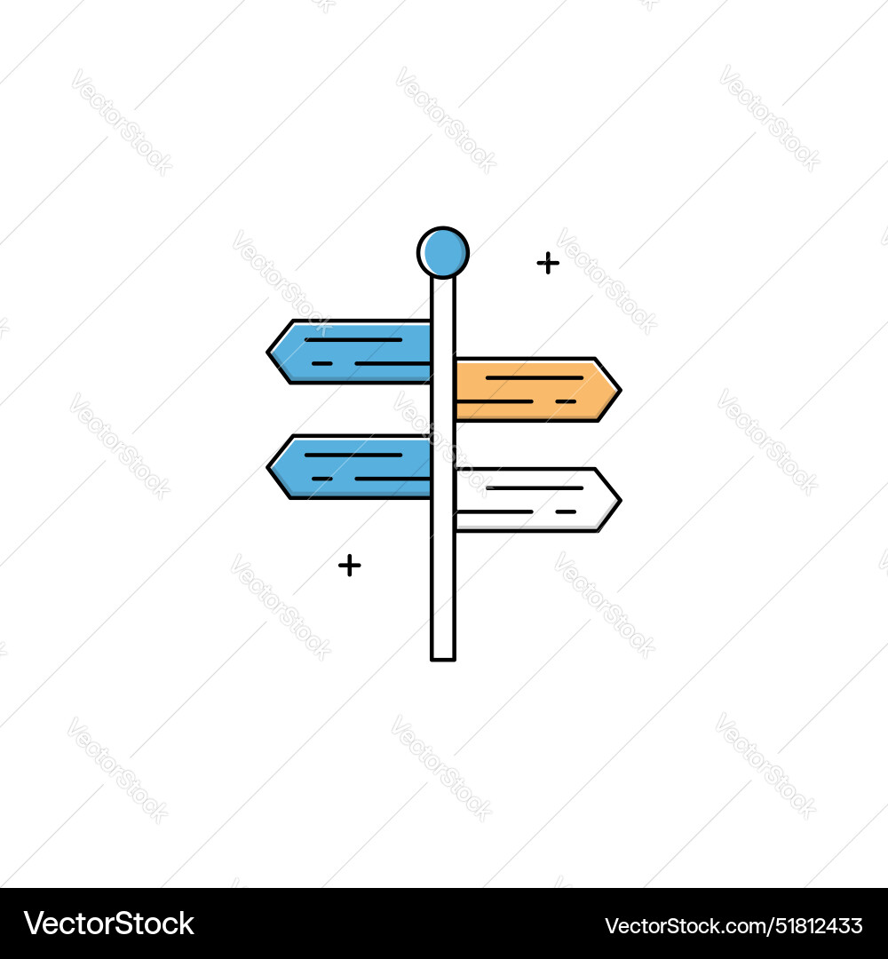 Direction post icon design Royalty Free Vector Image