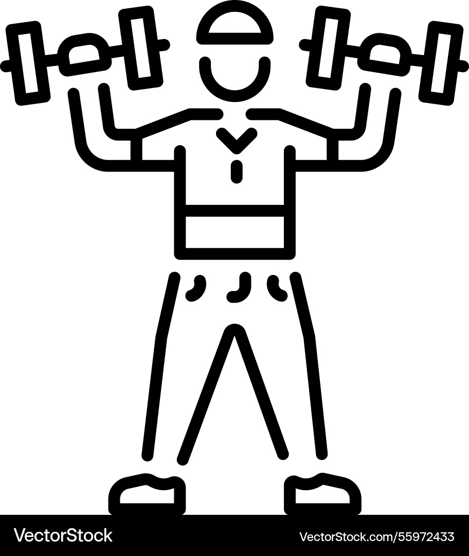 Dumbbell exercise Royalty Free Vector Image - VectorStock