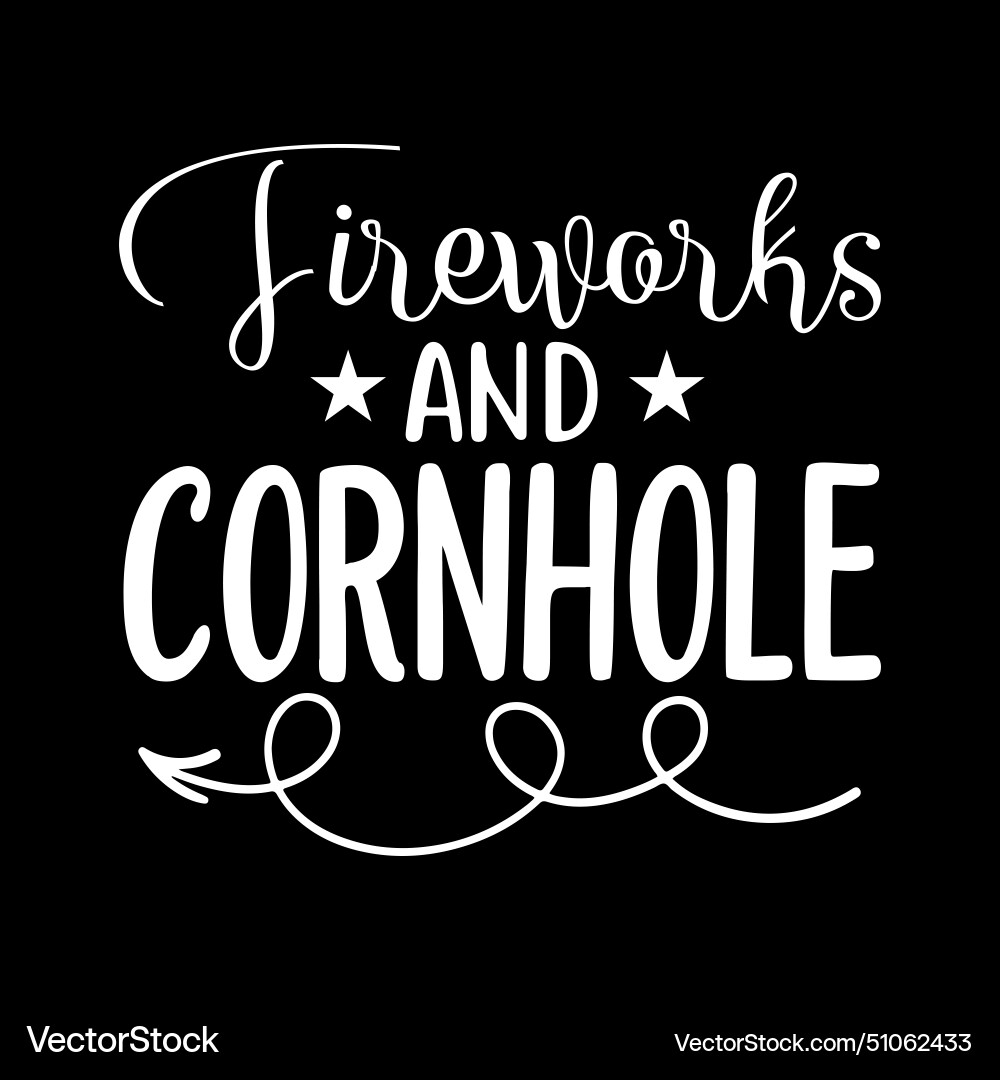 Fireworks and cornhole Royalty Free Vector Image