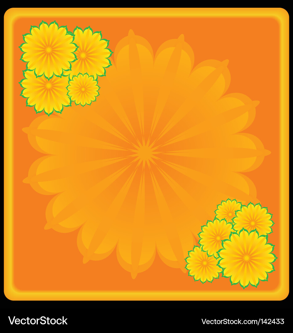 Flower framework Royalty Free Vector Image - VectorStock