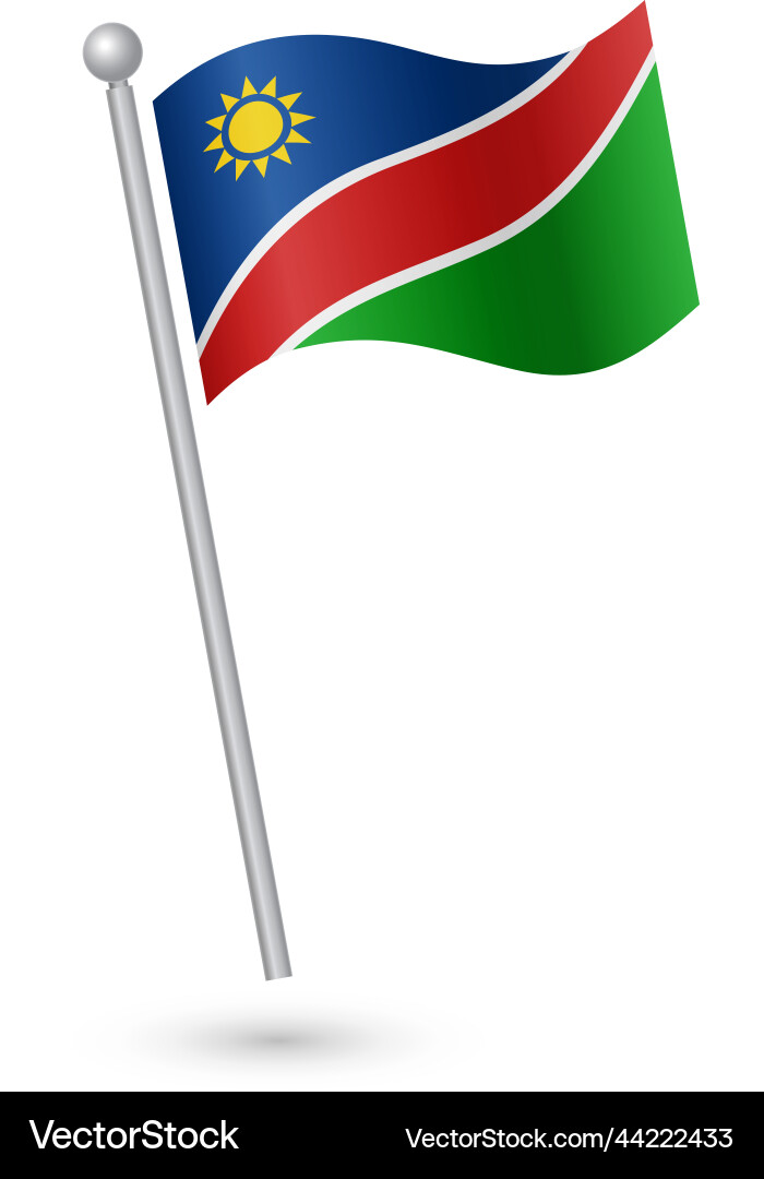 Namibia nationale Flagge Lizenzfreies Vektorbild