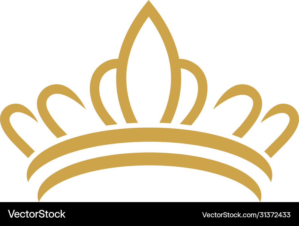 Royal Crown Logo Template Royalty Free Vector Image