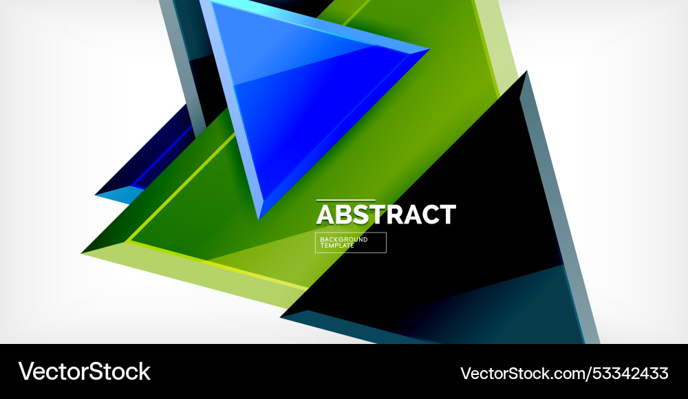 Triangle Glass Shapes Geometric Abstract Vector Image
