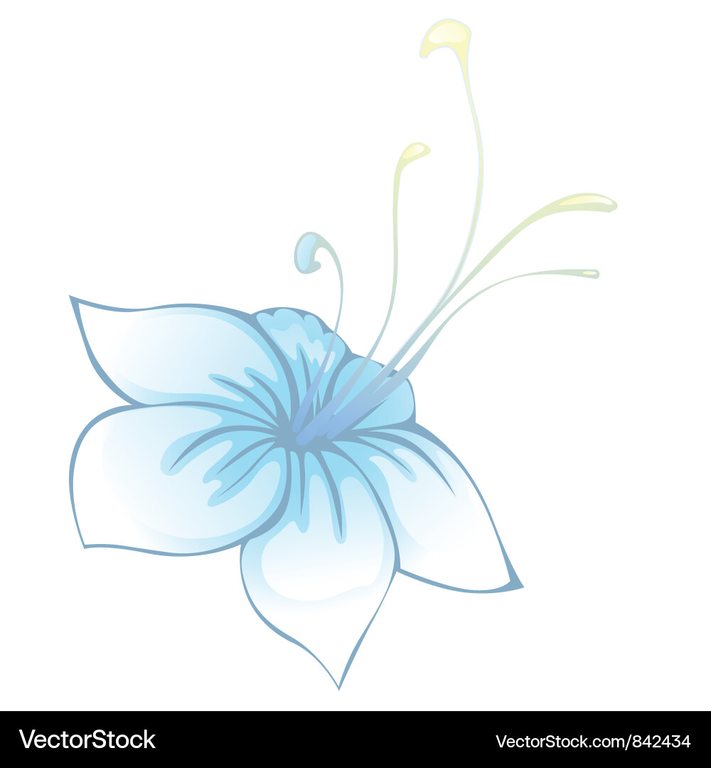 Blue flower Royalty Free Vector Image - VectorStock