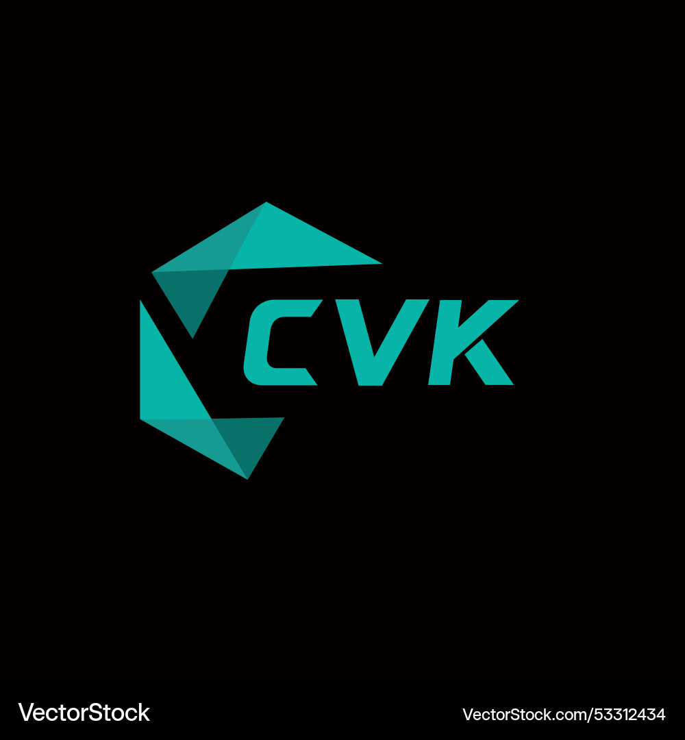 Cvk creative minimalist letter logo unique Vector Image