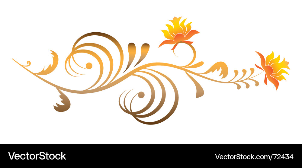 Golden flower background Royalty Free Vector Image