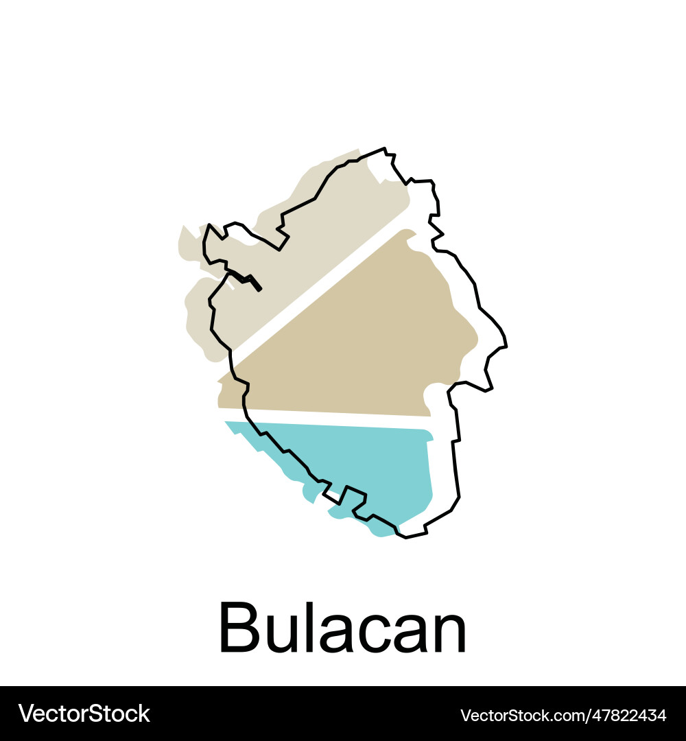 Map of bulacan modern design philippines Vector Image