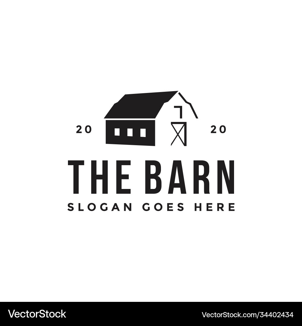 Old barn farm logo icon Royalty Free Vector Image