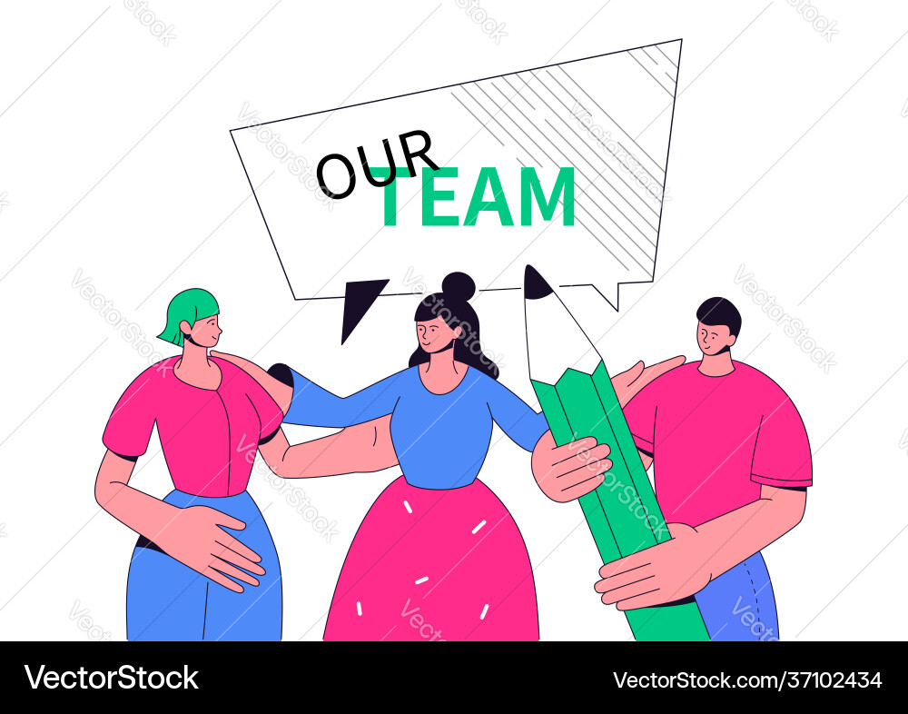 Our team - modern colorful line design style Vector Image