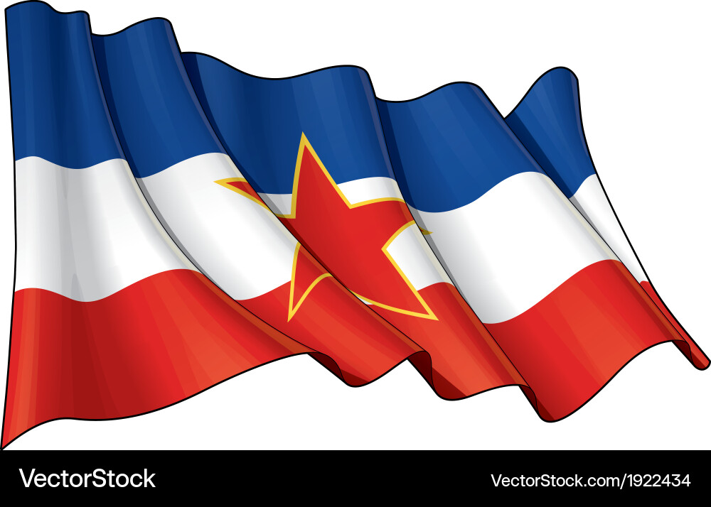 Yugoslavian flag Royalty Free Vector Image - VectorStock