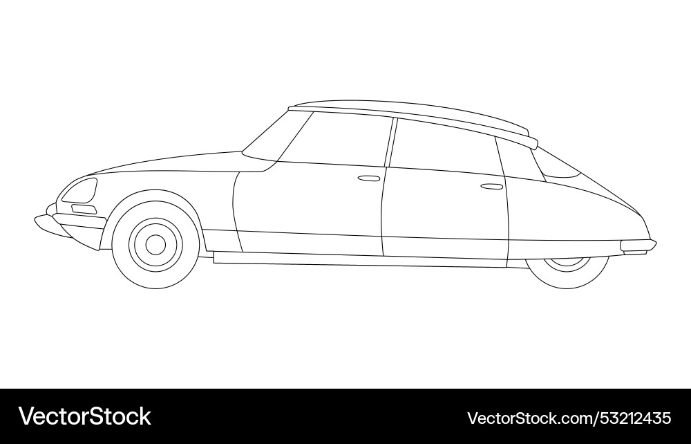 Citroen ds 1965 Royalty Free Vector Image - VectorStock