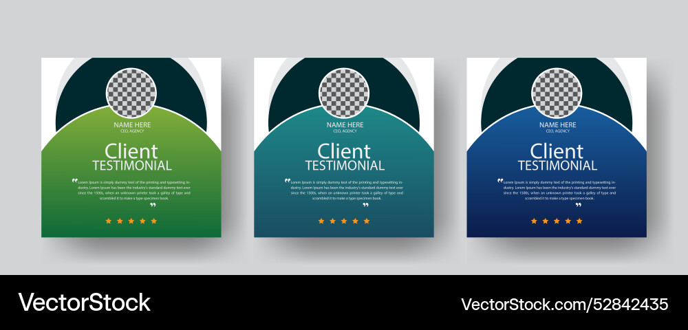 Client approval social media post web banner Vector Image