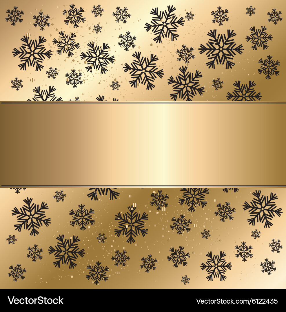 Gold winter abstract background Royalty Free Vector Image