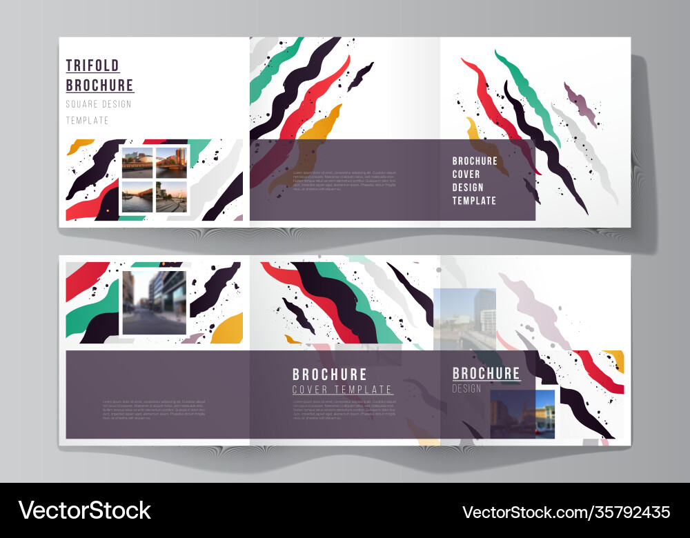 Layout square format covers design Royalty Free Vector Image