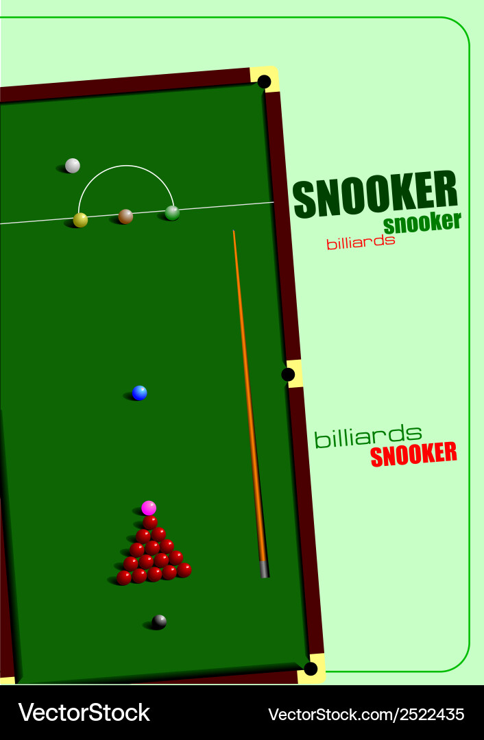 Snooker table Royalty Free Vector Image - VectorStock