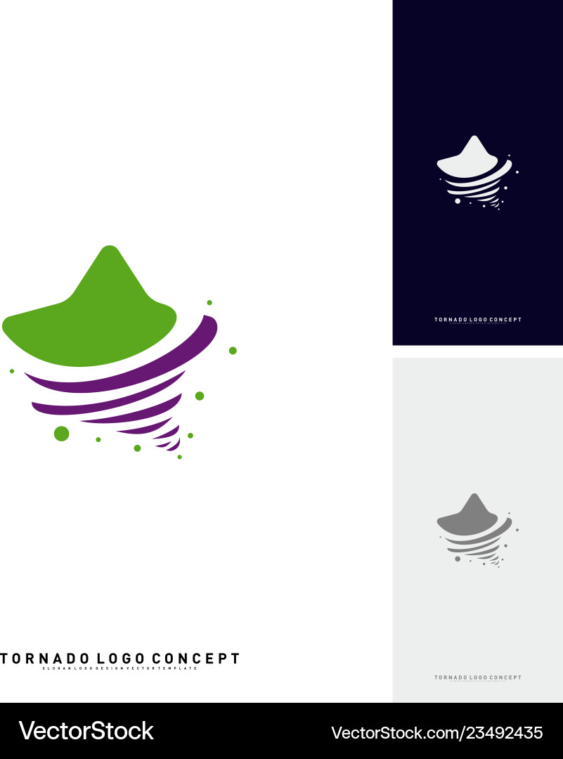 Stars twist logo design concept storm Royalty Free Vector