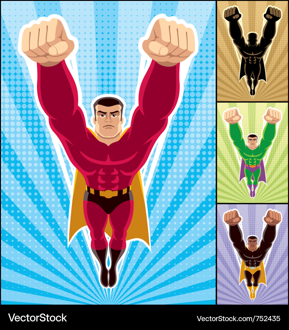 Superhero Flight Royalty Free Vector Image - VectorStock