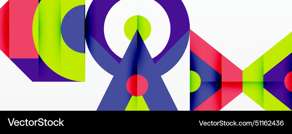 A colorful geometric design with peace sign Vector Image