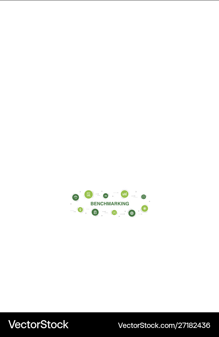 Benchmarking Infographic 10 Steps Circle Design Vector Image