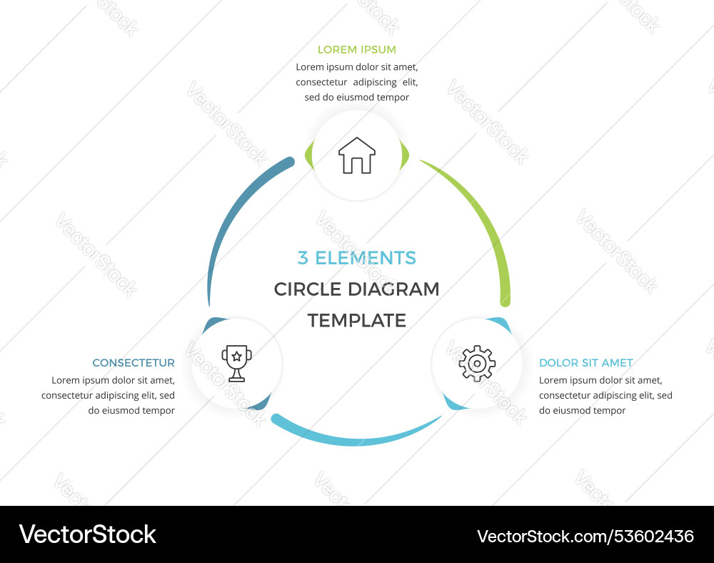 Circular diagram template Royalty Free Vector Image