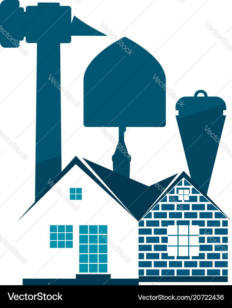 Construction industry symbol Royalty Free Vector Image