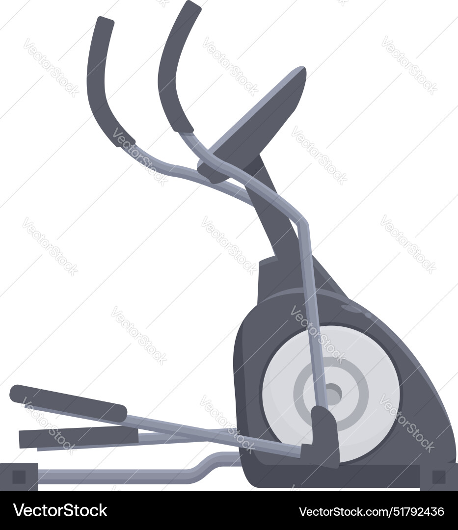 Elliptical trainer machine standing ready Vector Image