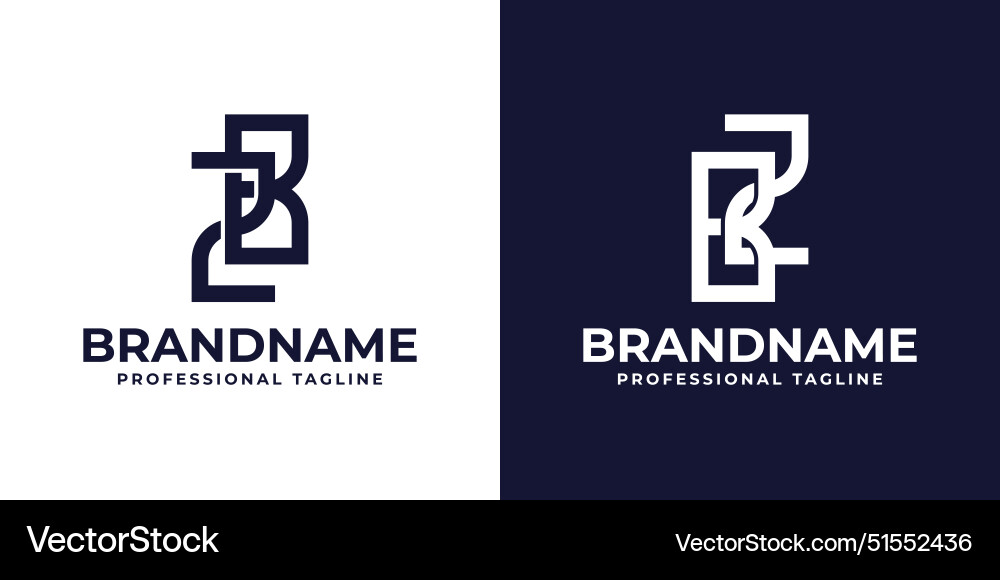 Letters zb and bz monogram logo suitable for any Vector Image