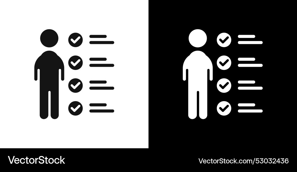 Personal assessment icon logo set Royalty Free Vector Image