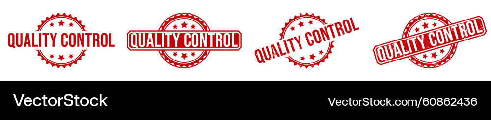 Quality Control Stamps - Red Set – Royalty-Free Vector | VectorStock