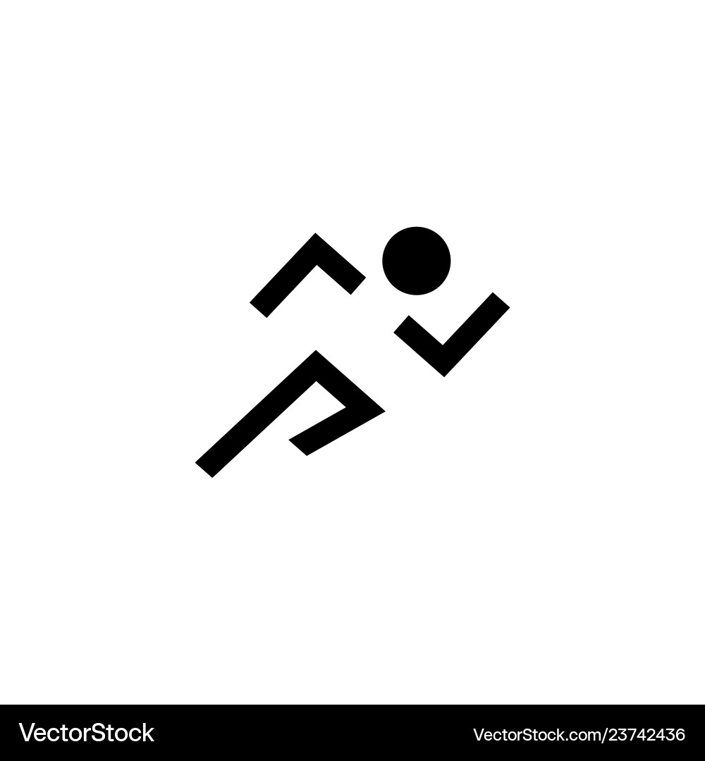 Run man running line art icon Royalty Free Vector Image