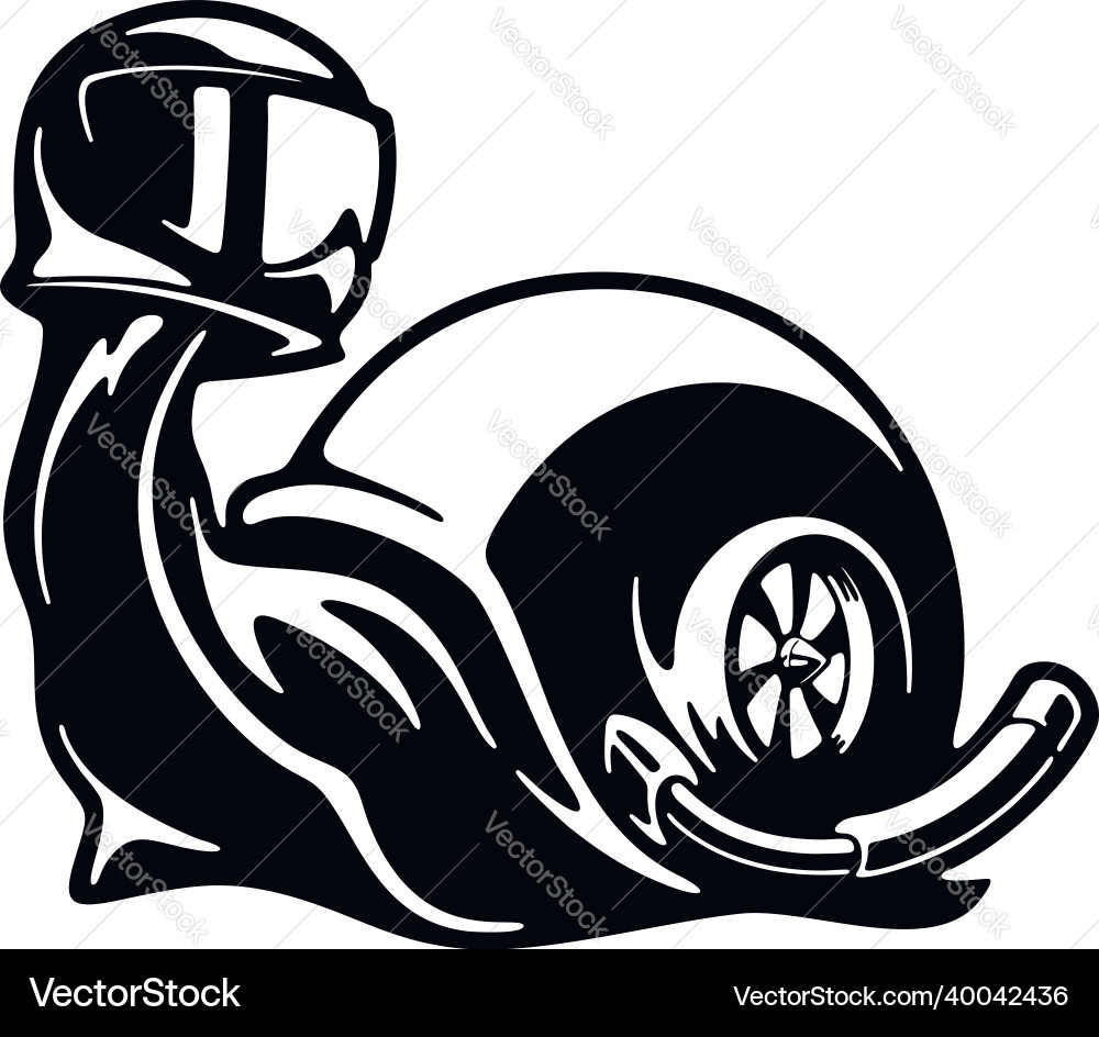 Snail turbo boost - sticker for car isolated Vector Image