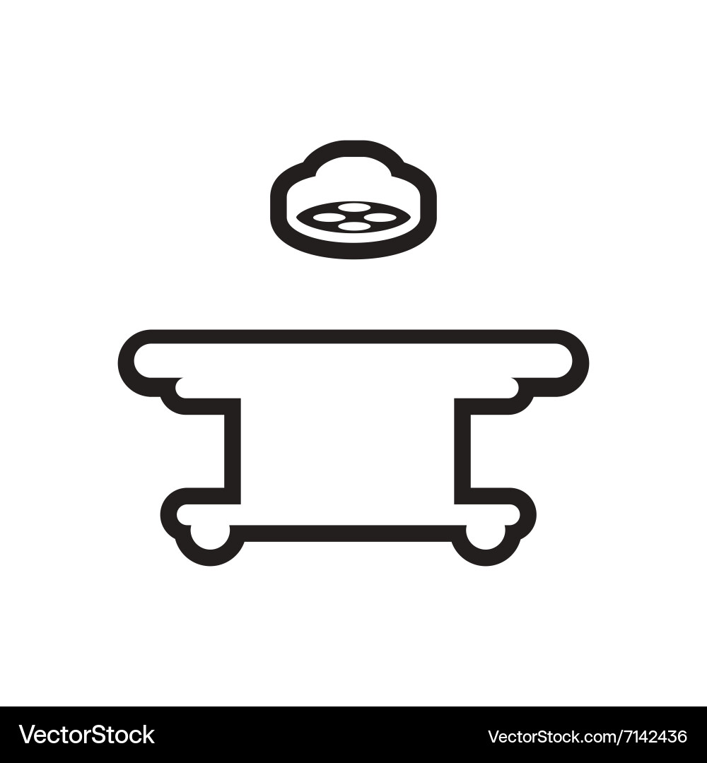 Stylish black and white icon operating table Vector Image