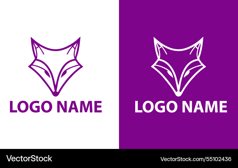 Unique fox logo design for your business Vector Image